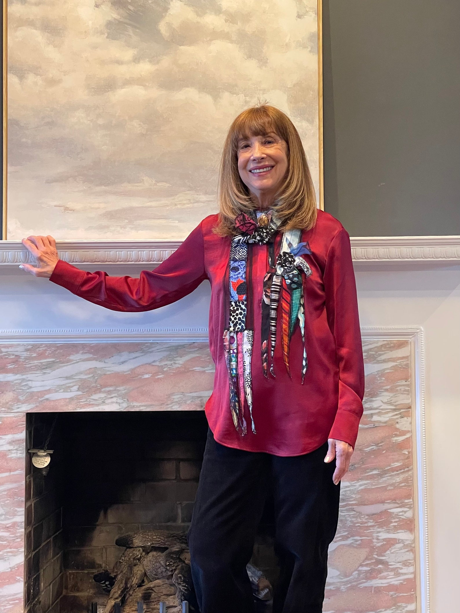 LRW DESIGNS Womens Handmade Oblong Scarf Made From Tulle and Recycled ...