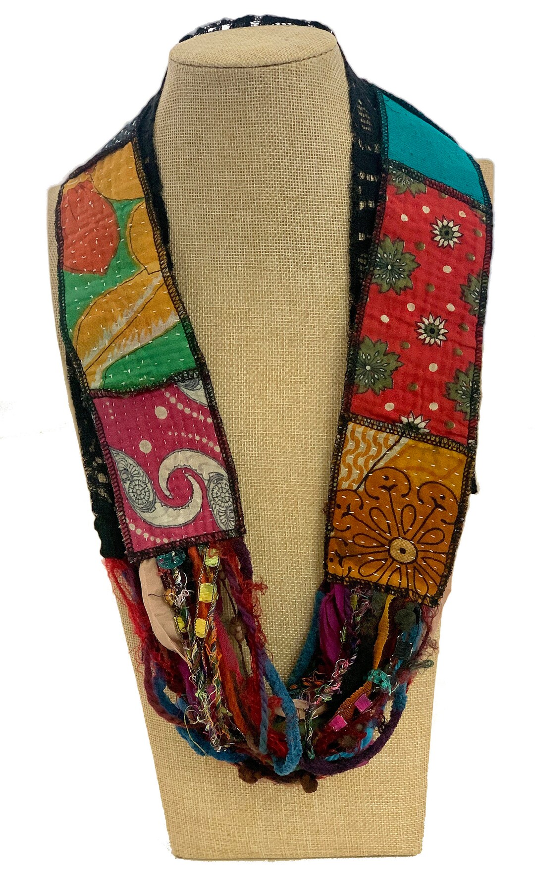 Women’s Colorful Reversible Multi Strand Recycled Sari Fabric and Yarn ...