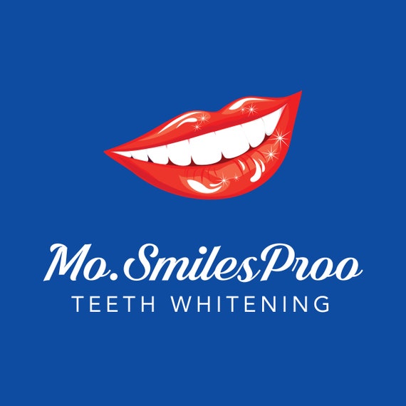 Teeth Whitening Dentist Custom Logo Design | Etsy