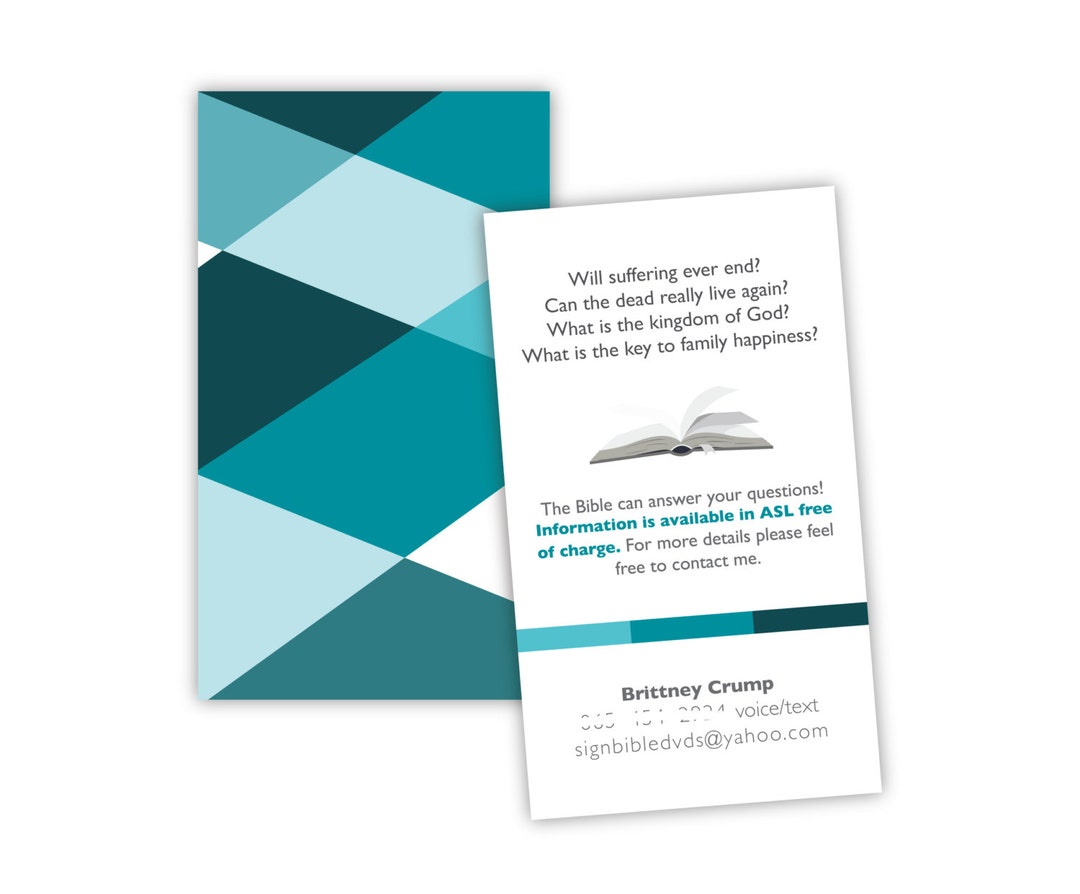 Personal Preaching Custom Business/contact Cards - Etsy