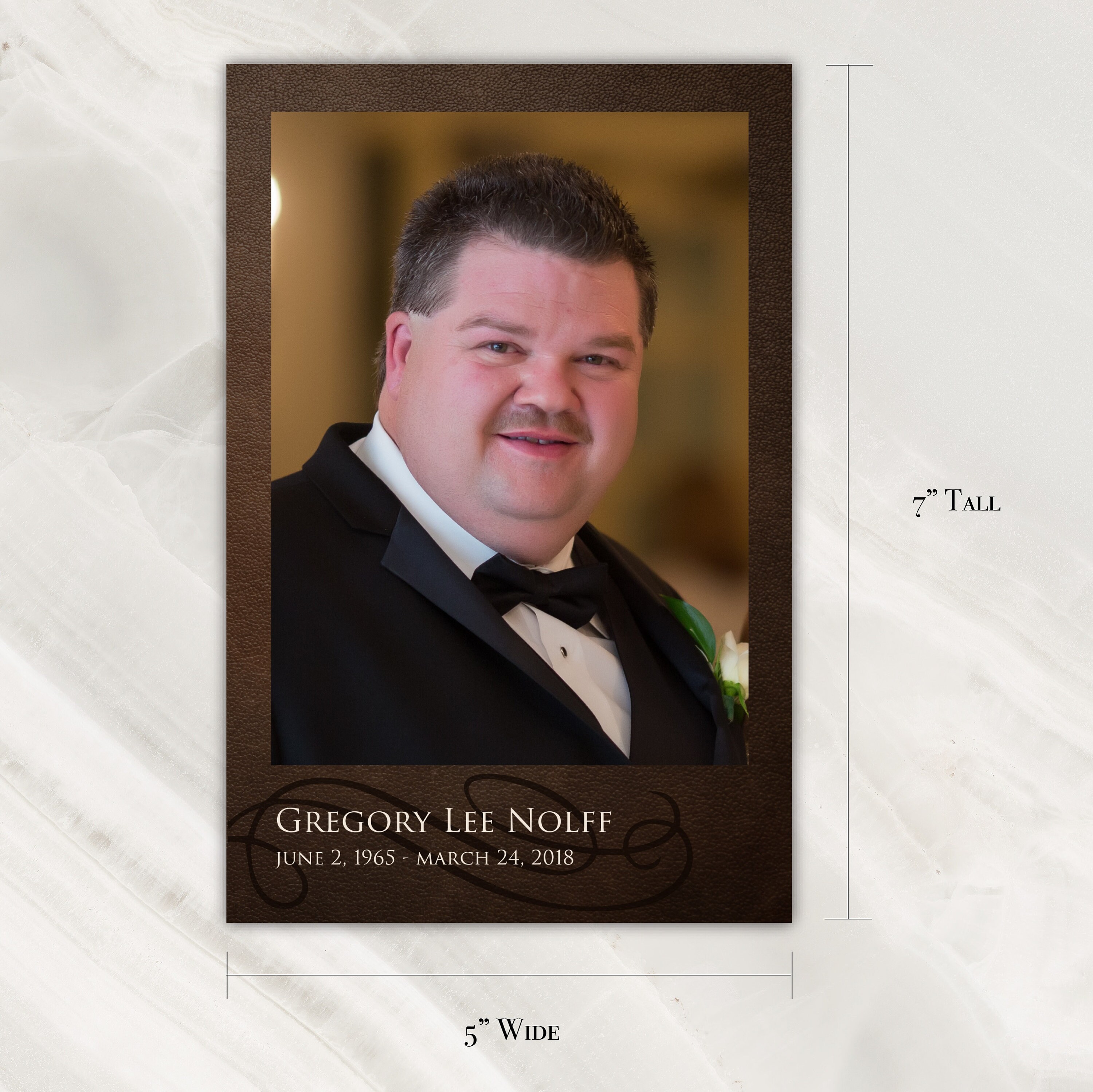 Masculine Leather Funeral Program • Printable Memorial Program ...