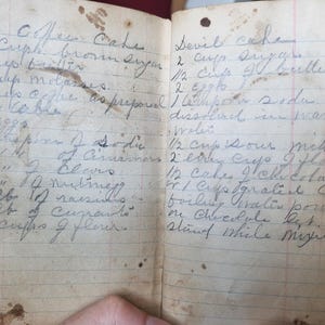 Handwritten Recipe Book Vintage Notebook With Handwritten Recipes and ...