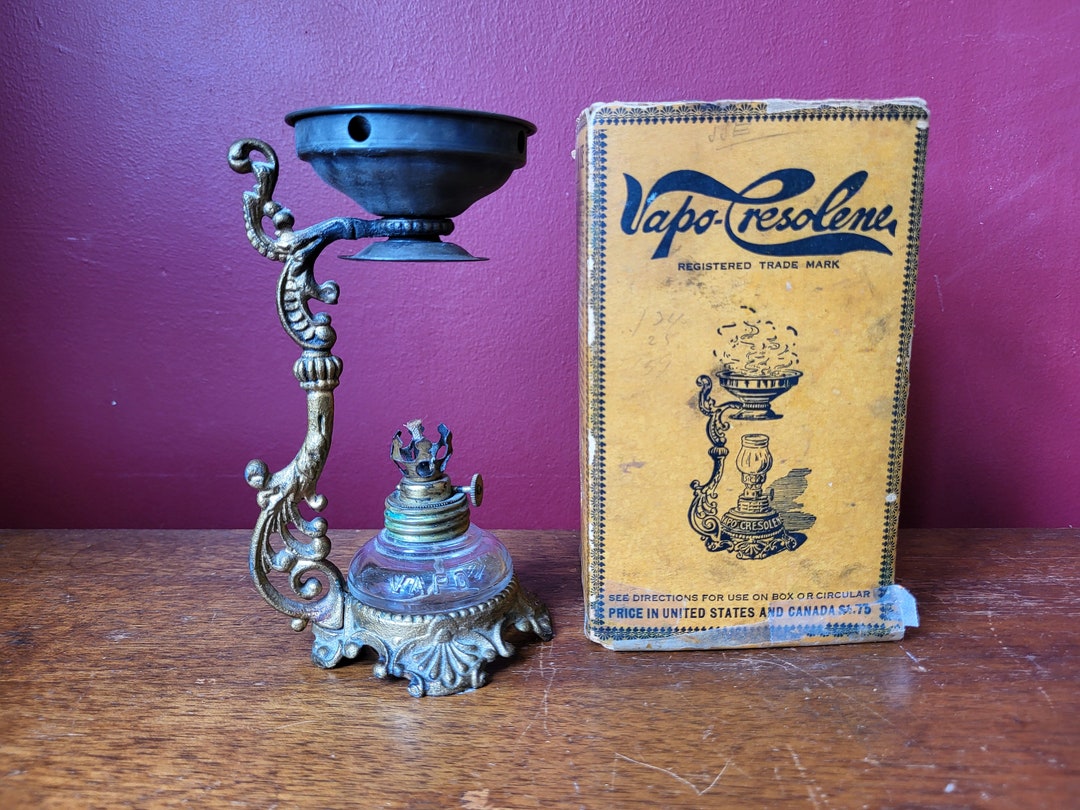 Antique Oil Diffuser - Cresolene Kerosene Vapo Cresoline Vaporizer Oil ...