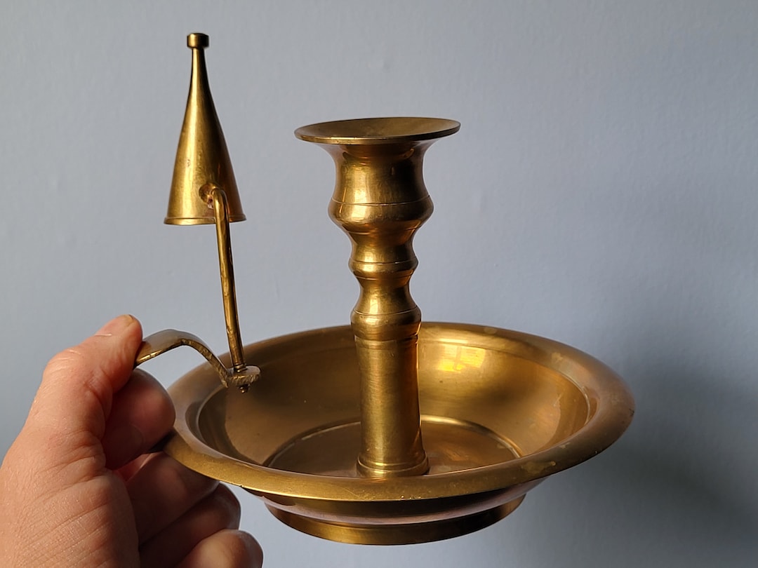 Brass Chamberstick With Snuffer Brass Taper Candlestick Holder With ...