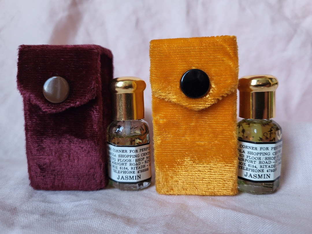 Jasmin Perfume in Orange Velvet Gift Box Swiss Corner for Perfumery ...