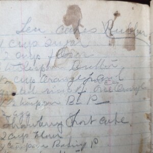 Handwritten Recipe Book Vintage Notebook With Handwritten Recipes and ...