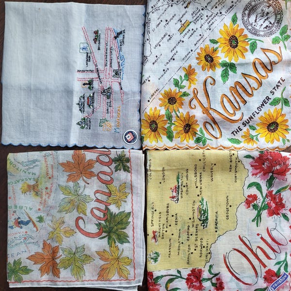 State Handkerchief - Etsy