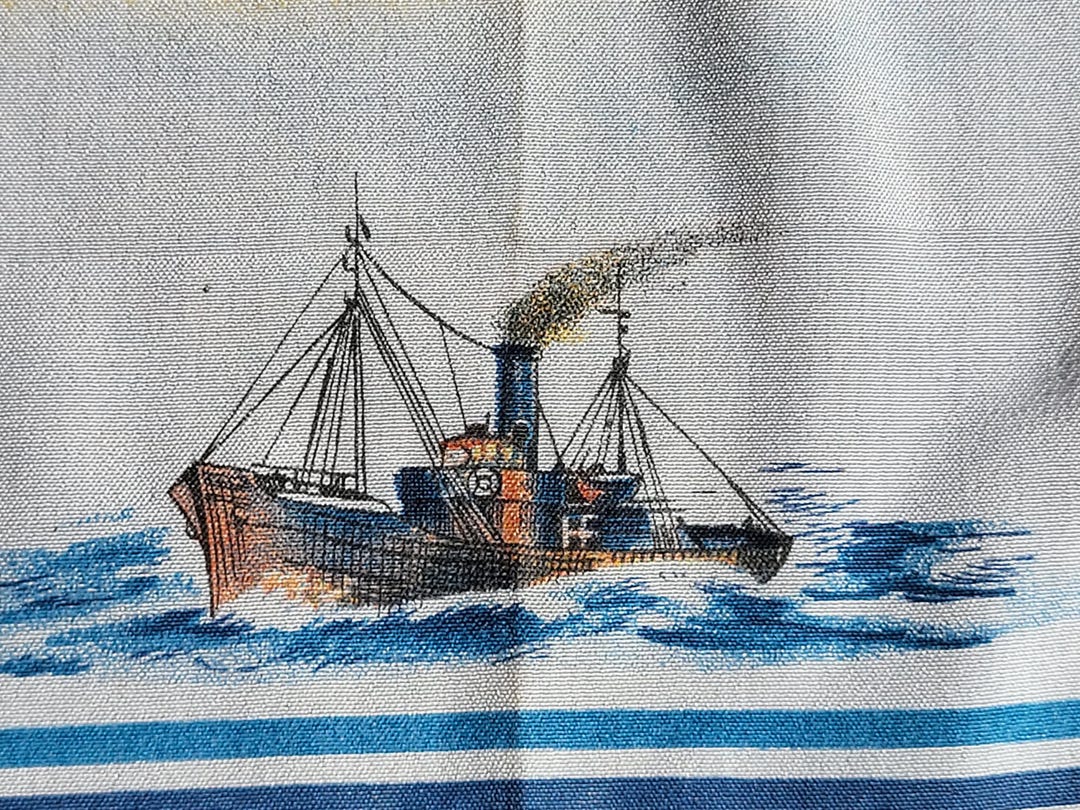 HMS Liberty Vintage Handkerchief Sailor Ships Nautical Theme Fabric - Etsy