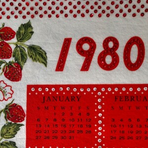 Choice 1980's Sequined Wall Calendars Hand Stitched Sequins on ...