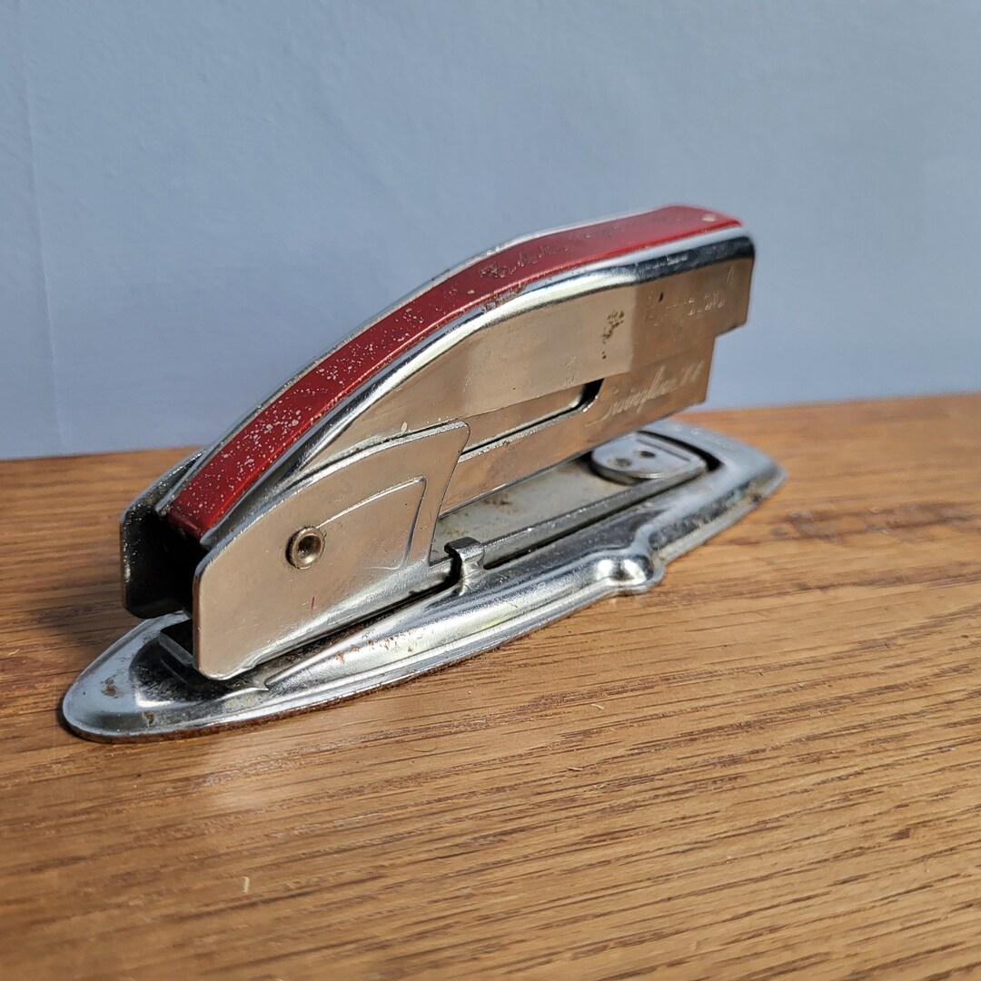 Swingline 77B Vintage Stapler Silver and Red, Hand Size - Etsy