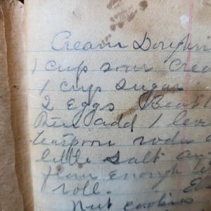 Handwritten Recipe Book Vintage Notebook With Handwritten Recipes and ...