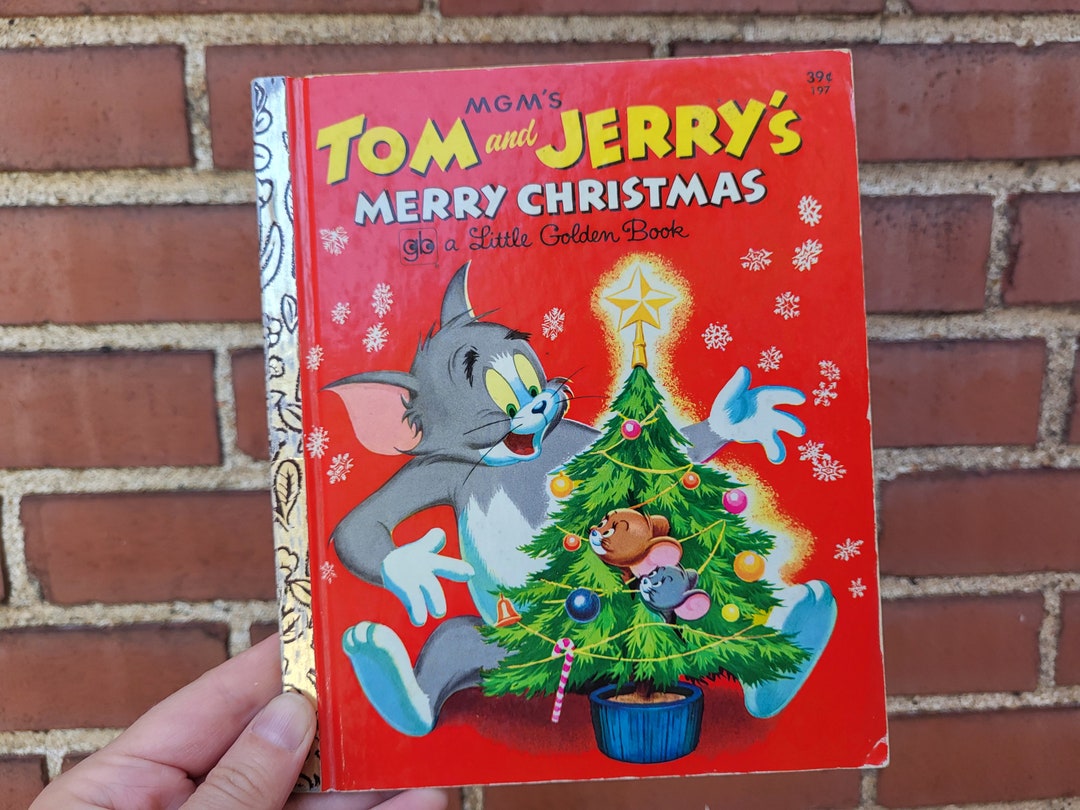 1973 Libro de cuentos para niños Tom and Jerry's Merry Christmas Little Golden Book de MGM ...