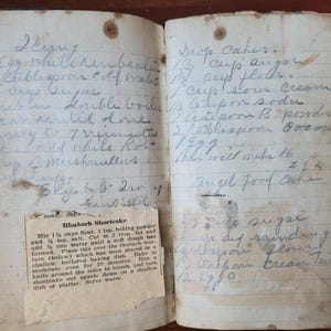 Handwritten Recipe Book Vintage Notebook With Handwritten Recipes and ...