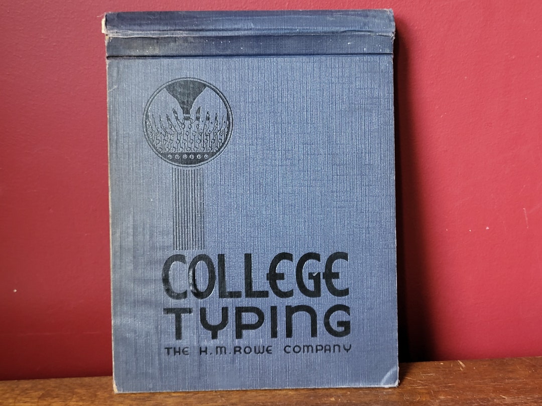 1940 College Typing by Ray Wall Fisher HM Rowe Company Flip Over Typing ...