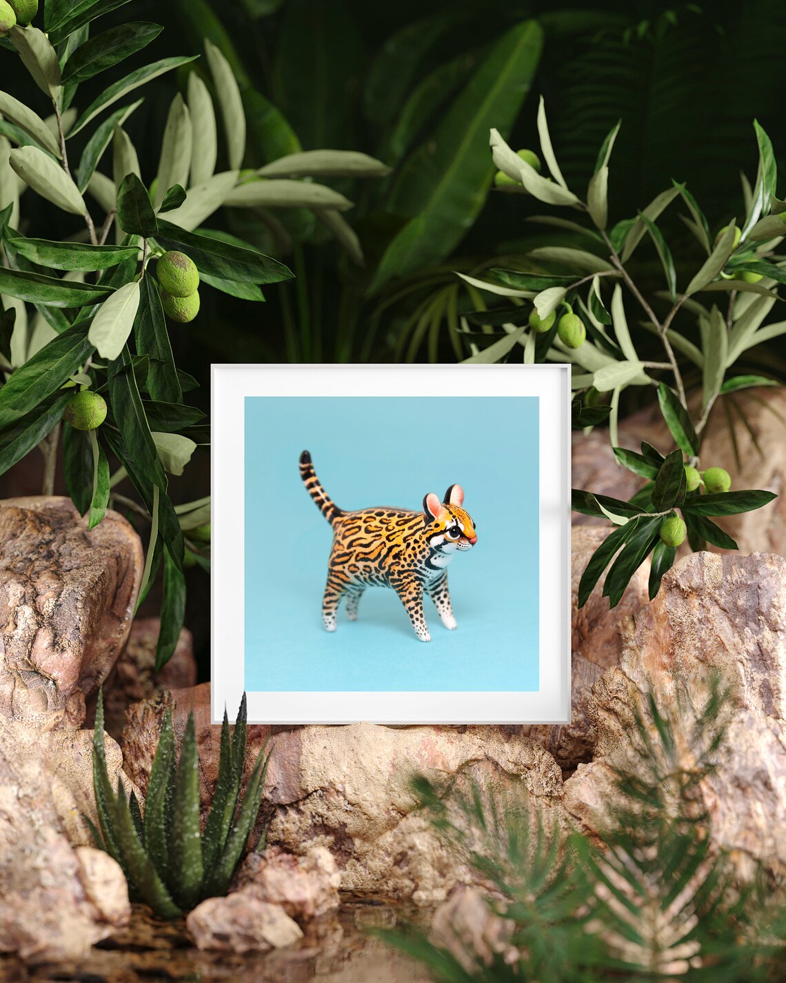 Ocelot Art Print, Wild Cat Poster, Animal Fine Art Print, Leopard Wall ...