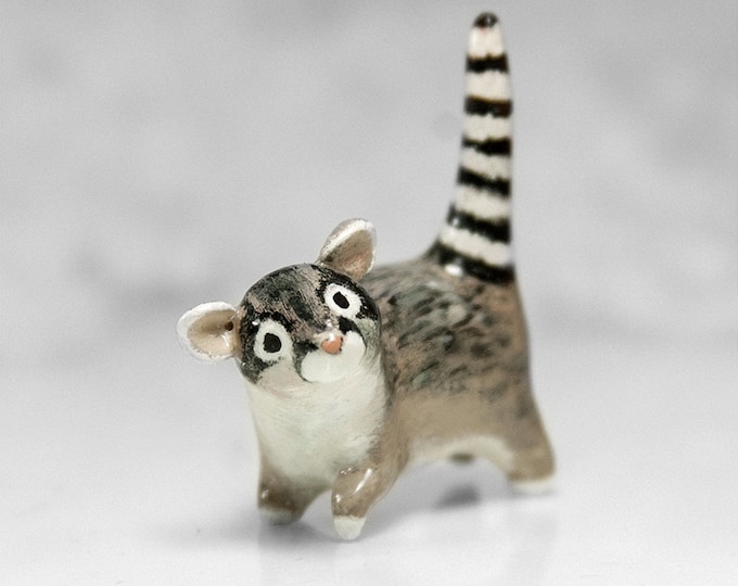 Ring-tailed Cat Figurine OOAK Handmade Polymer Clay Animal Totem - Etsy