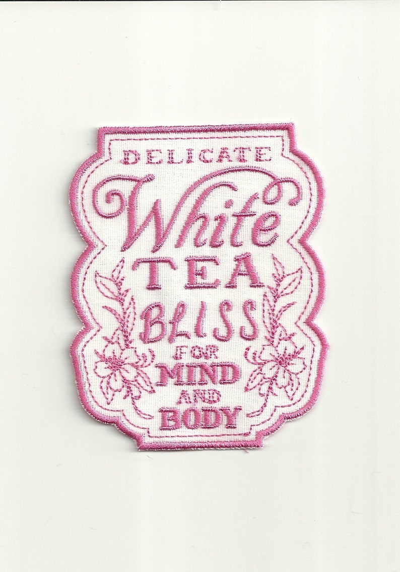 White Tea Cafe Patch Custom Made AP55 - Etsy