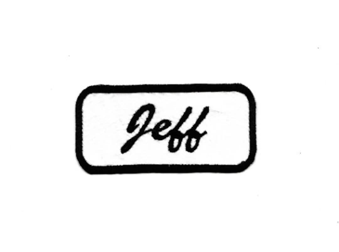 CURSIVE Rectangle Name Patch! Any Color of Name and Border Custom Made ...