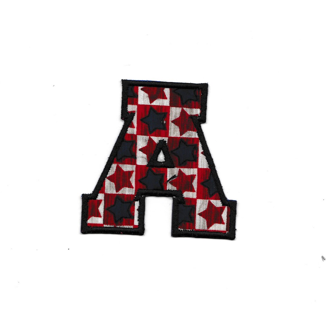Americana Stars Varsity Patch! Any Letter Custom Made! - Etsy
