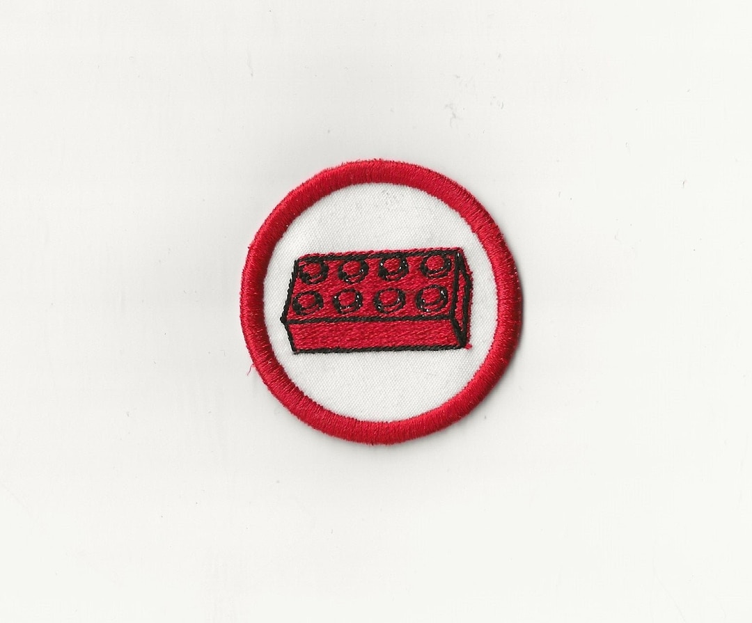 2" Brick Building Merit Badge, Patch! Any Color Combo! Custom Made! - Etsy