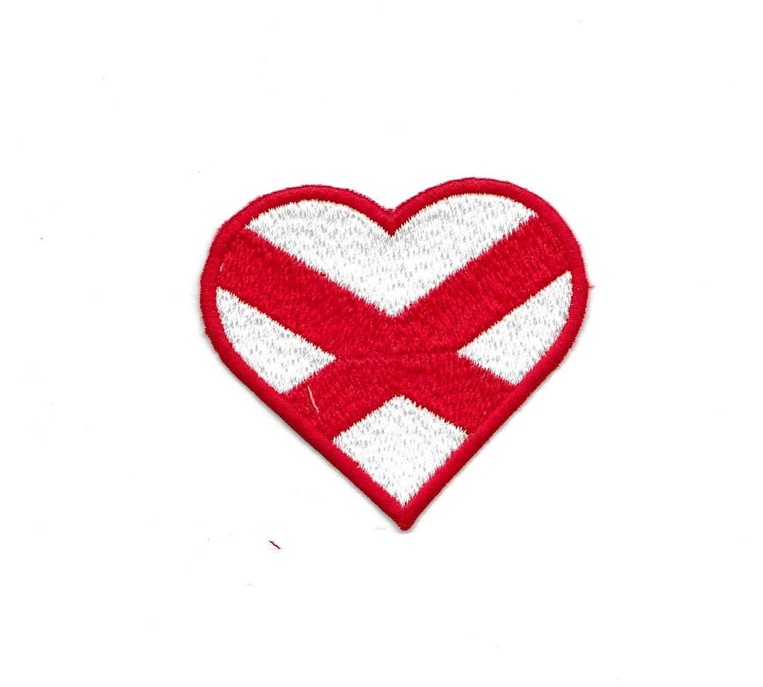 Alabama Heart State Flag Patch Custom Made! - Etsy
