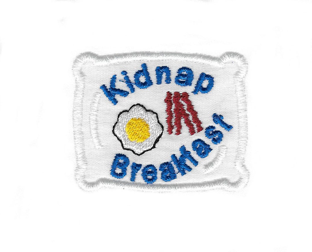 Kidnap Breakfast Merit Badge, Patch! Any Color Combo! Custom Made! - Etsy