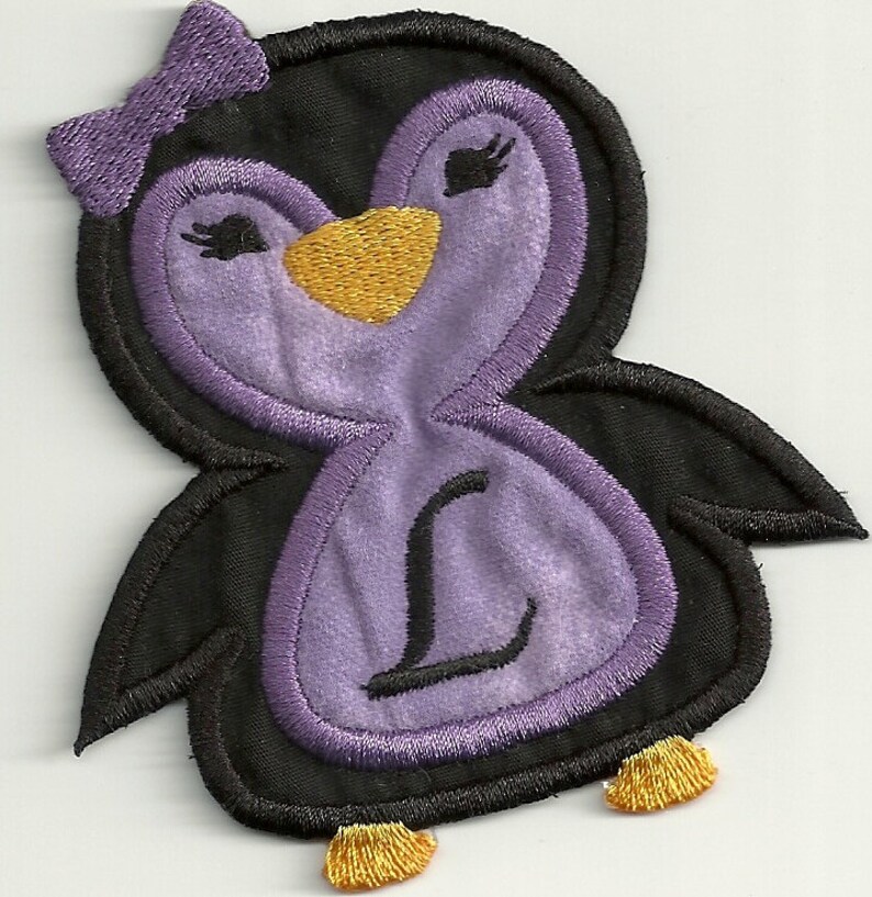 Your Initial on a Penguin Patch Custom Made - Etsy