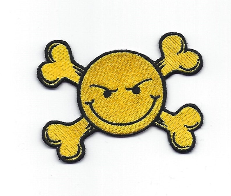 Have a Nice Day Smiley Bone Patch Custom Made - Etsy