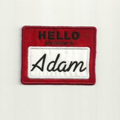 Personalized hello My Name Is Tag Patch Any - Etsy