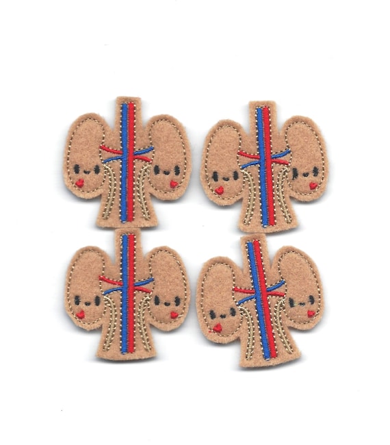 Kawaii Kidneys Felties Custom Color Set of 4 | Etsy