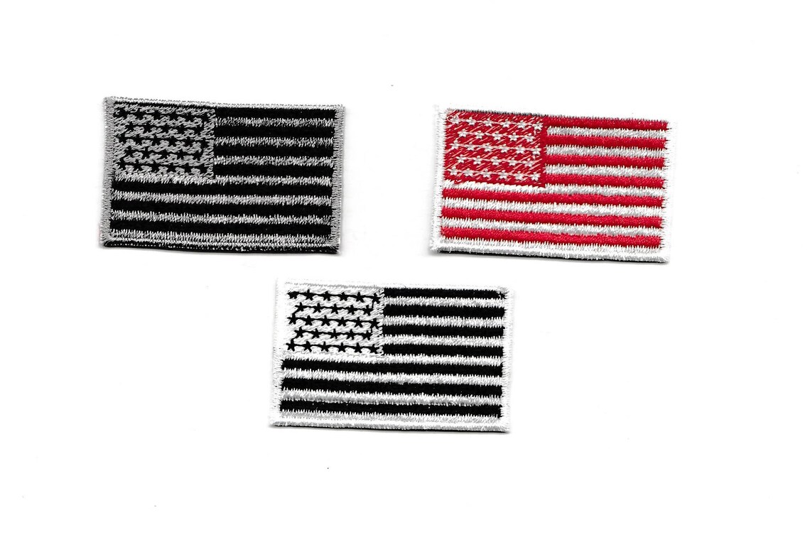 Tiny American Flag Patch Custom Made Colors - Etsy