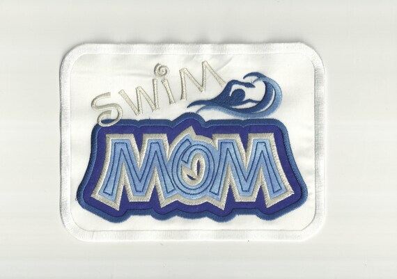 Swim Mom Patch Any Color Combo Custom Made | Etsy