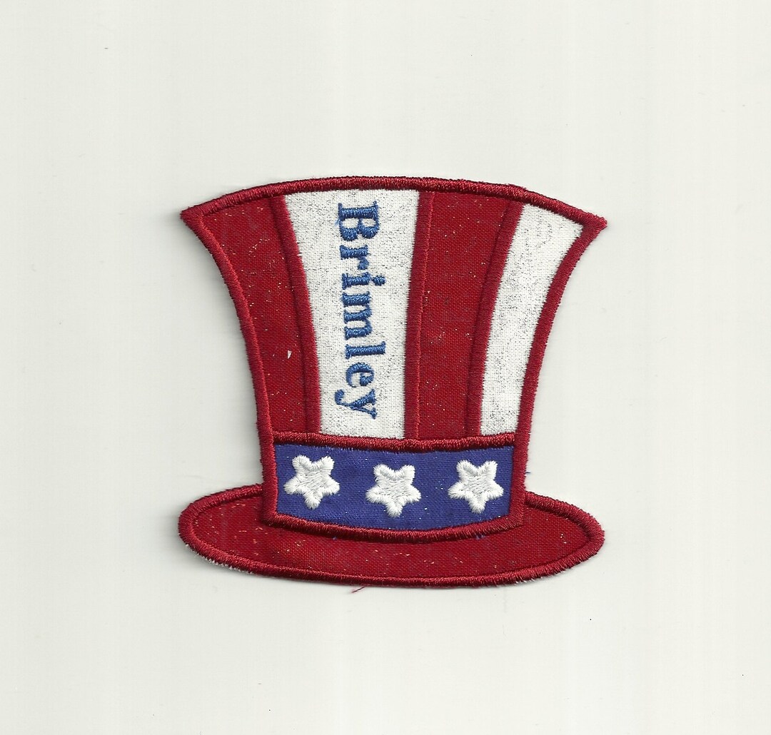 Your Name on Uncle Sam's Hat, Patch! Custom Made! - Etsy