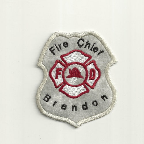 Your Name on a Fire Chief Badge Patch Custom Made - Etsy