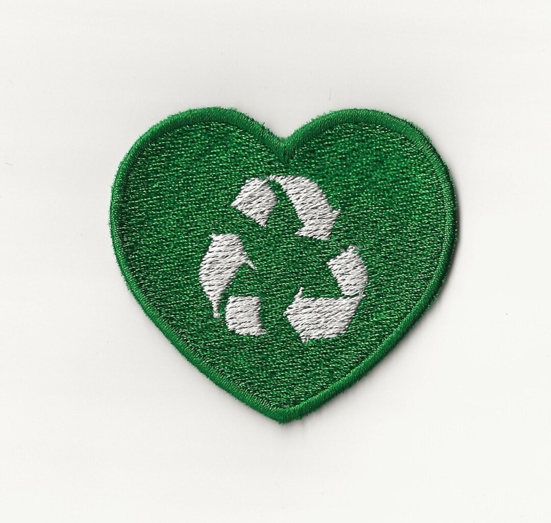 Recycling, Heart Patch, Multiple Sizes! - Etsy