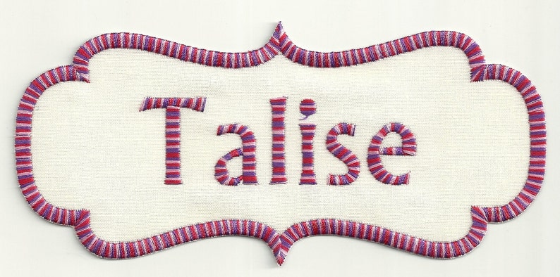 Your Name in a Frame 3 Variegated Threads. Custom Made AP41 - Etsy