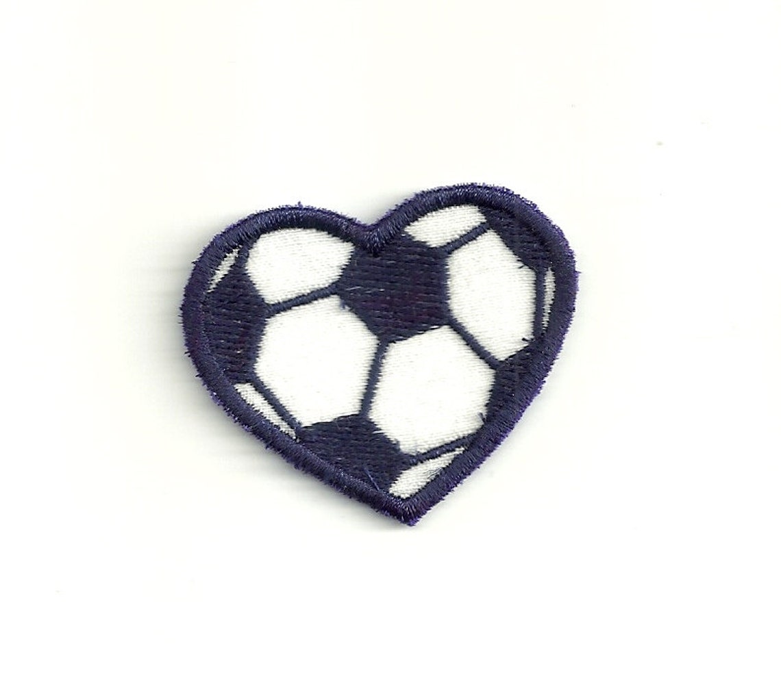 Tiny Soccer Ball Heart Patch Custom Made AP89 | Etsy