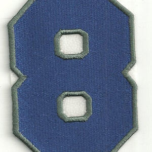 7" Varsity Number Patch, Any Color Combo, Large Custom Made! - Etsy