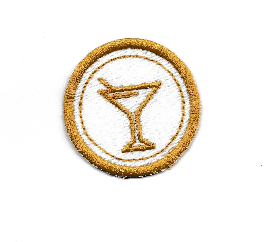 Martini Merit Badge, Patch! Any Color! Custom Made! - Etsy