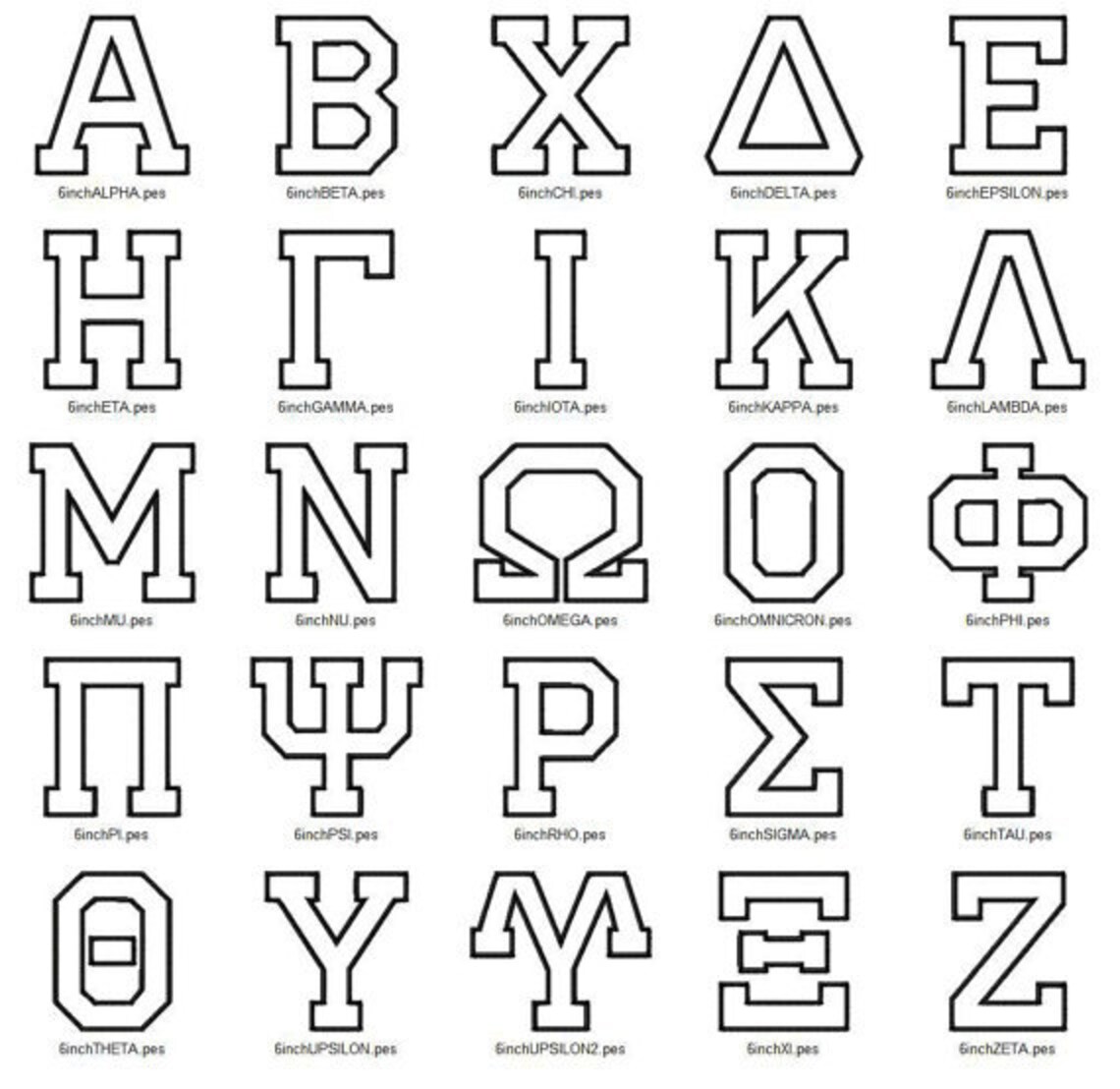 Greek Letter Patch, Any Color Combo or Letter, Small Custom Made! - Etsy