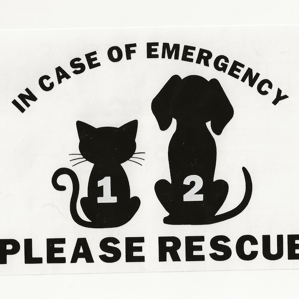 Pet Alert Decal - Etsy