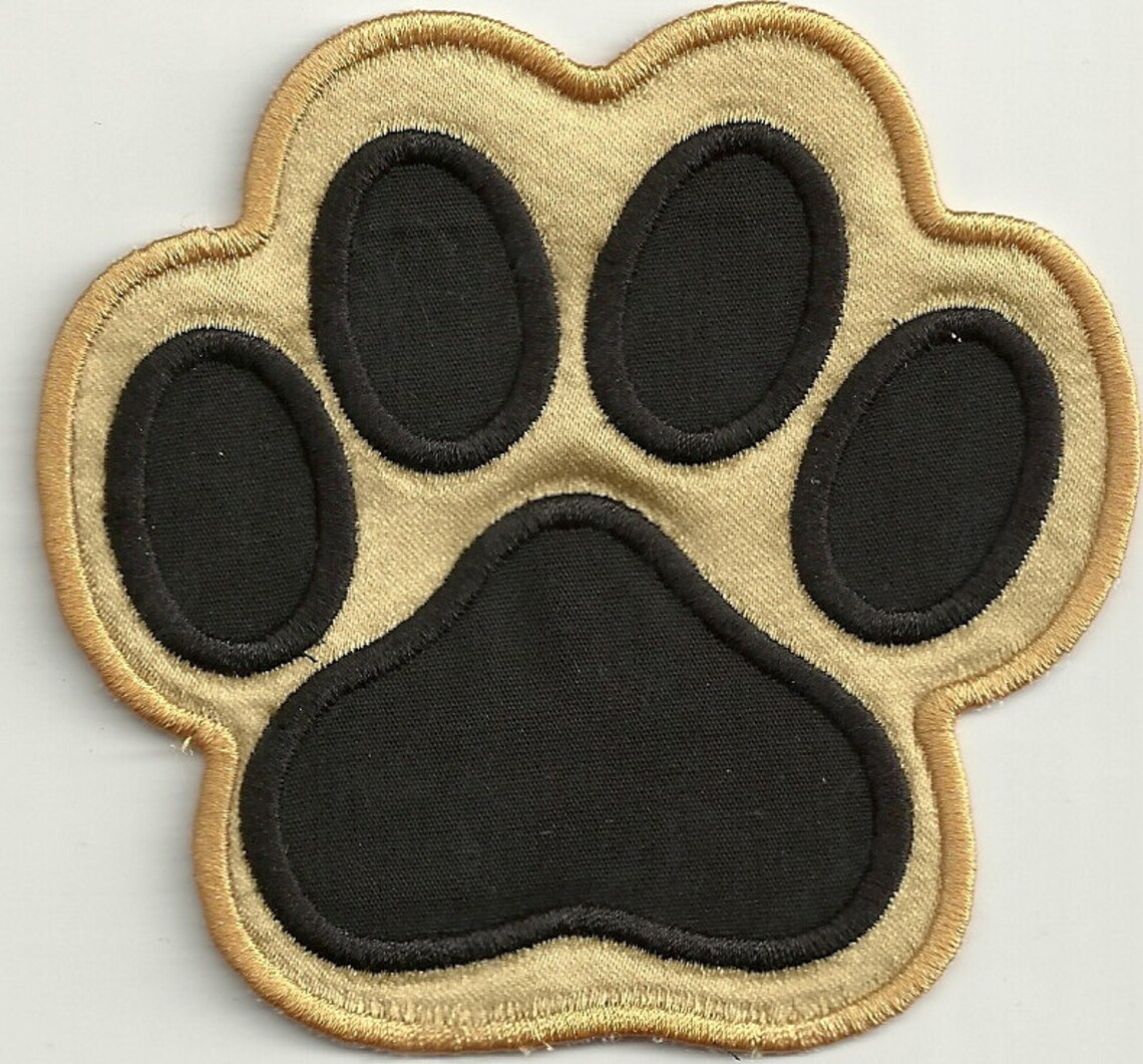 Paw Print Patch Any Color Combo Custom Made AP40 - Etsy