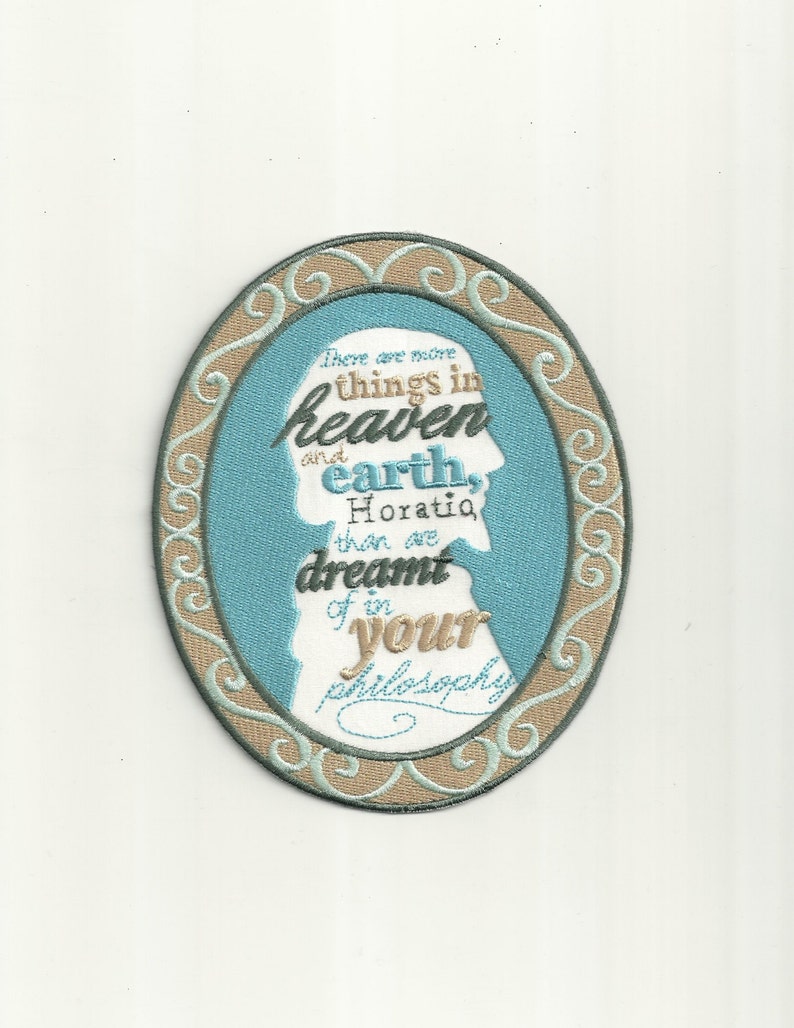 William Shakespeare Quote Cameo Patch Custom Made F12 - Etsy