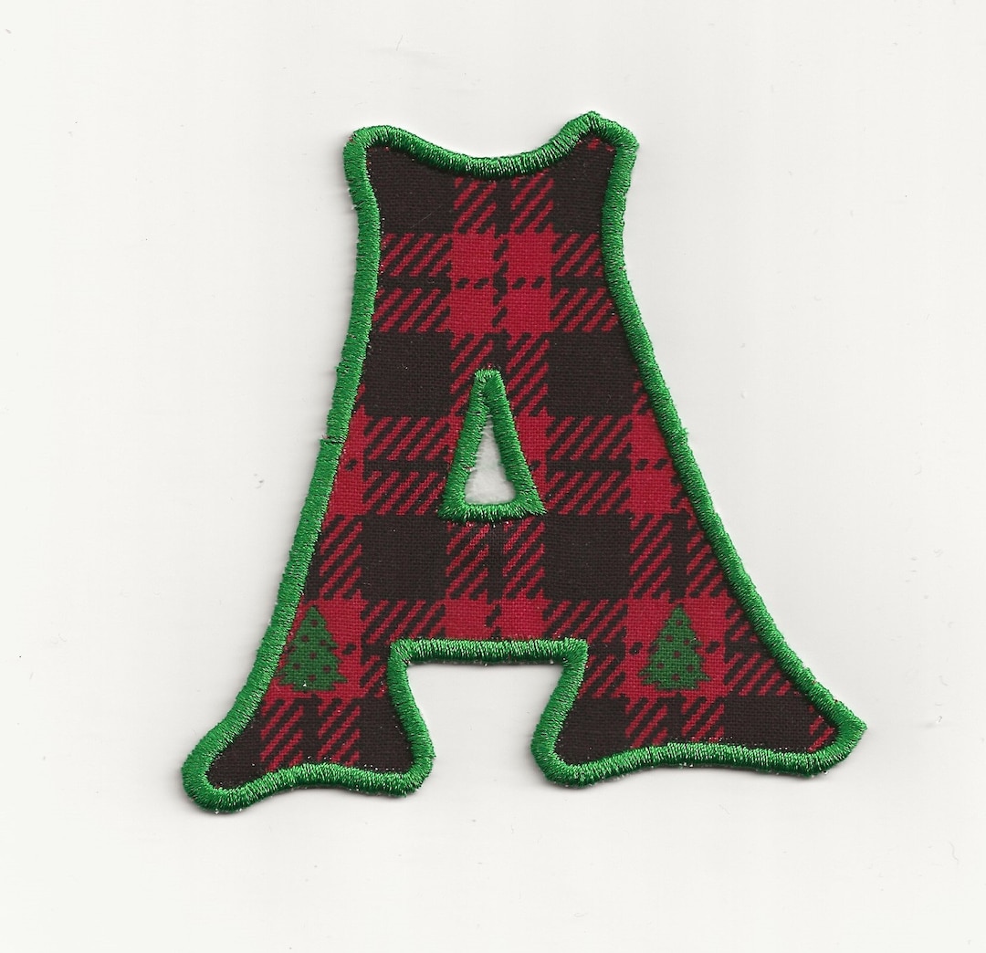 Christmas Plaid Flannel Letter! 4" Any Letter Custom Made! - Etsy