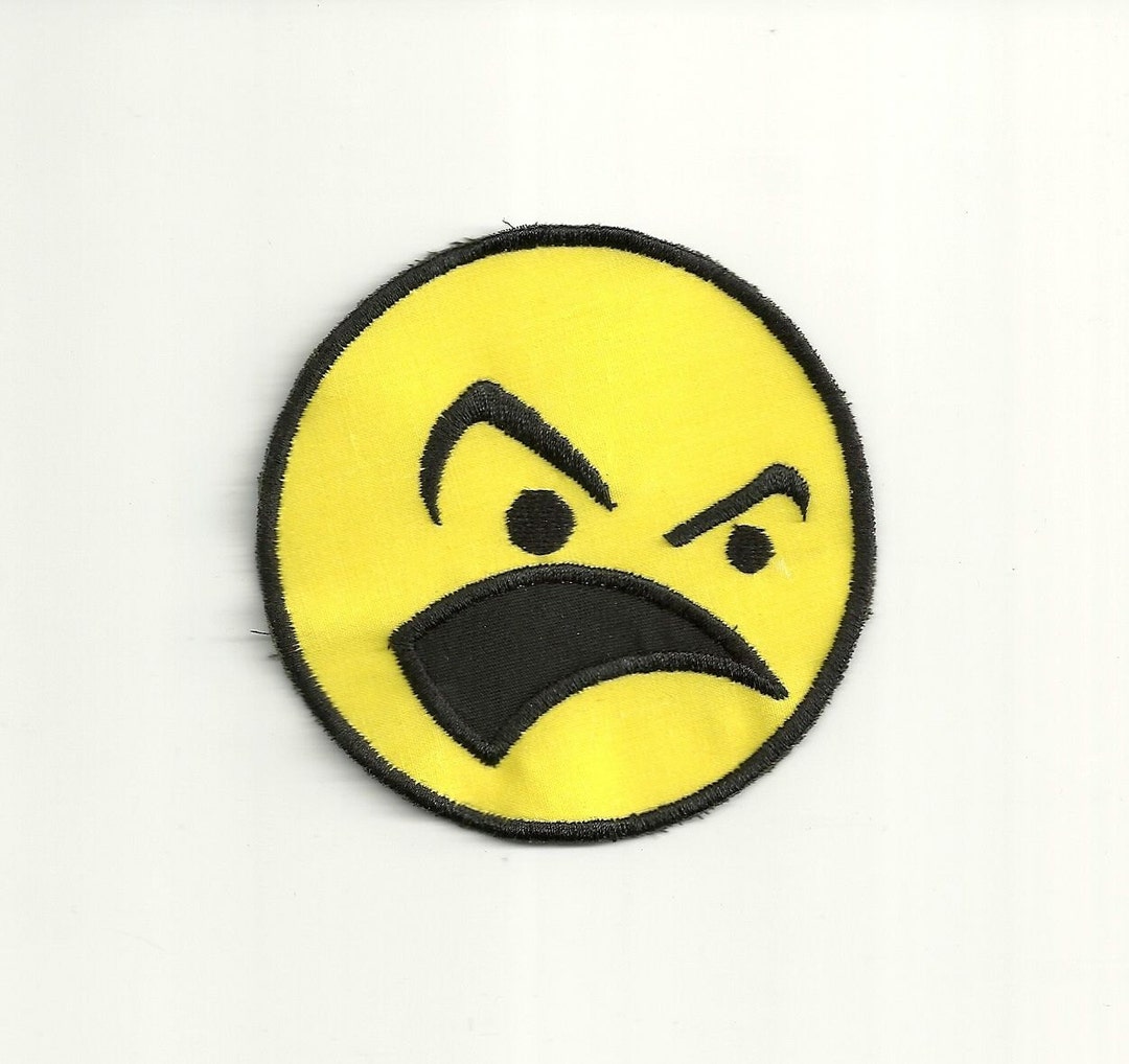 Yelling Smiley Face Patch! Custom Made! - Etsy