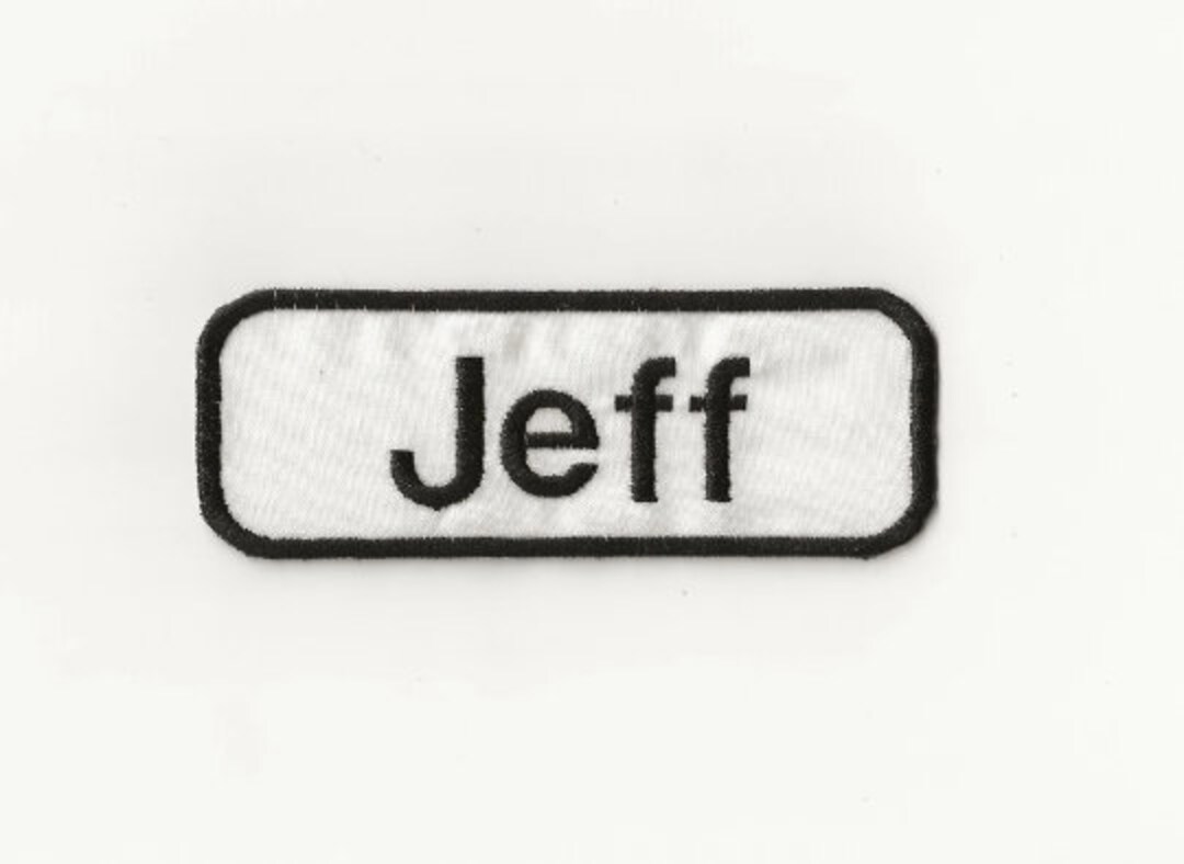 STANDARD FONT Rectangle Name Patch! Any Color of Name and Border Custom ...