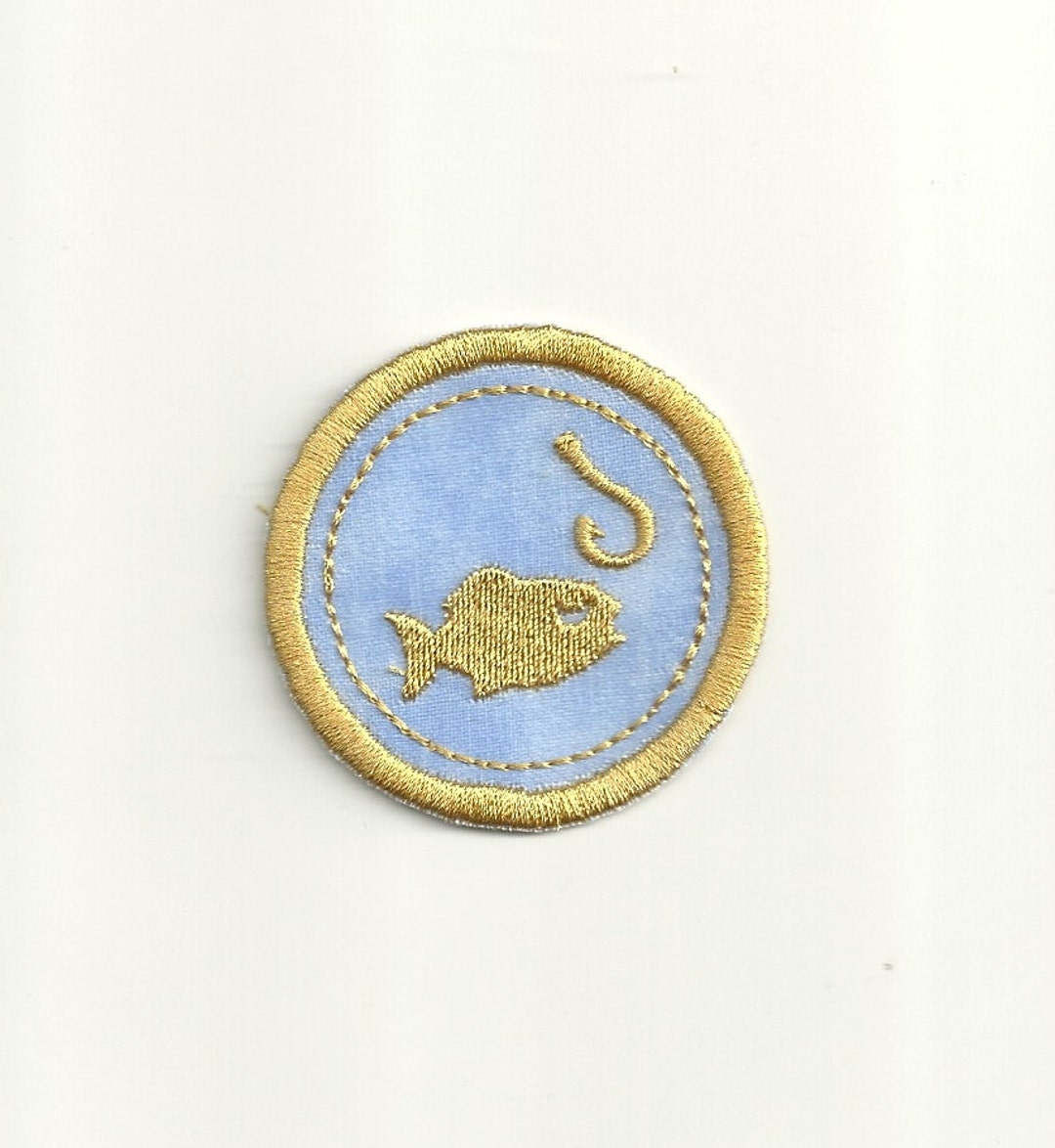 2" Fishing Merit Badge, Patch! Custom Made! - Etsy
