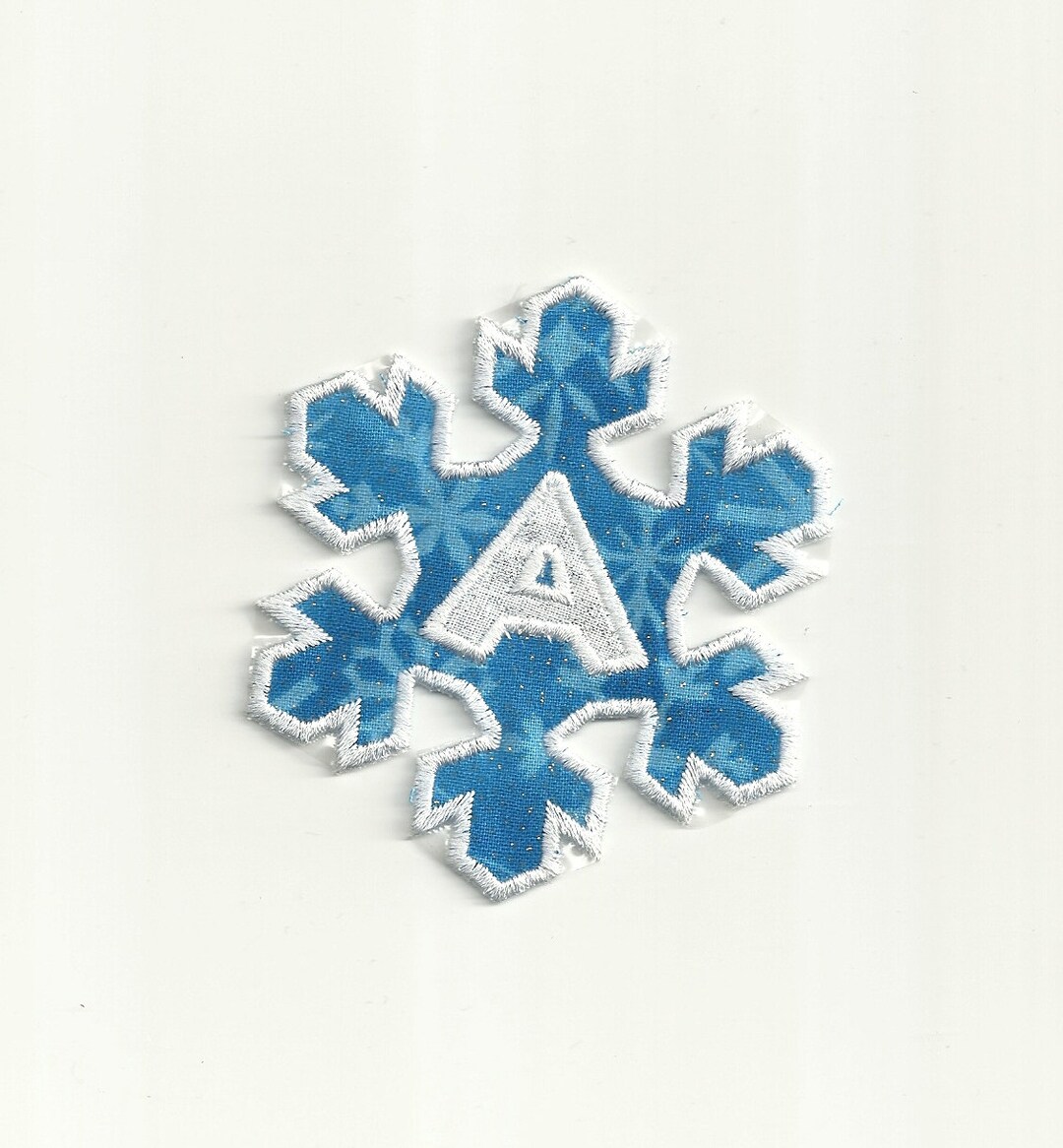 Snowflake Alphabet Patch, 4" Custom Made! - Etsy