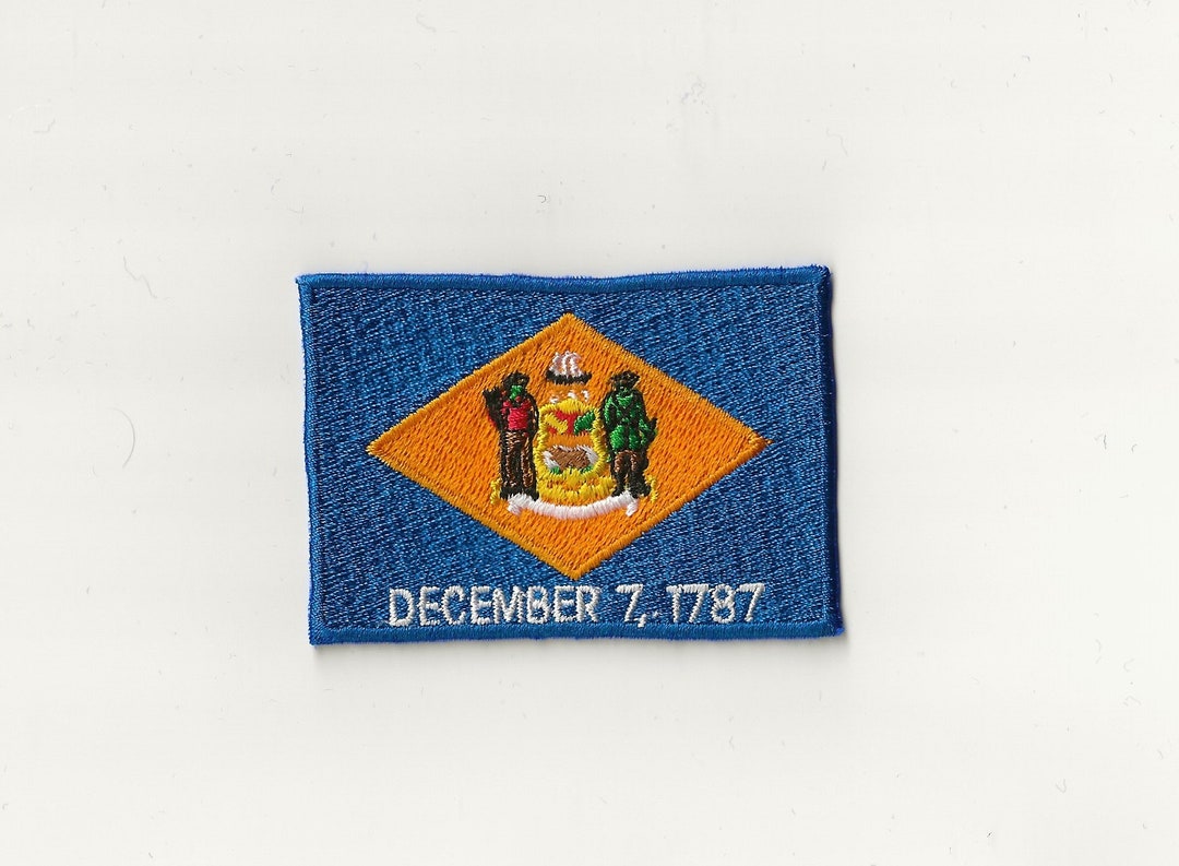 3" Delaware State Flag Patch Custom Made! - Etsy