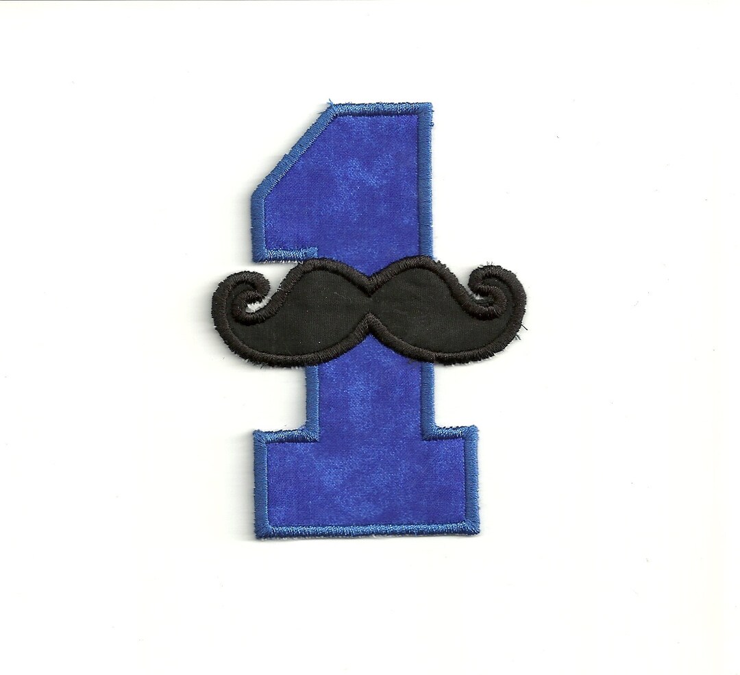 Birthday Mustache Number Patch! Custom Made! - Etsy